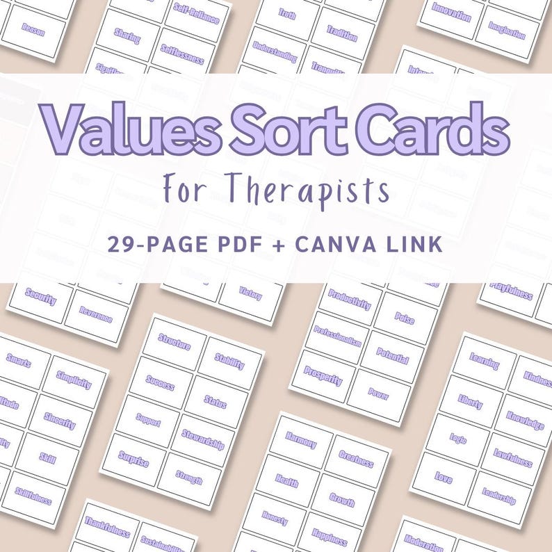 Core Values Bundle | Therapy Printables, DBT, CBT, IFS & Emdr ...