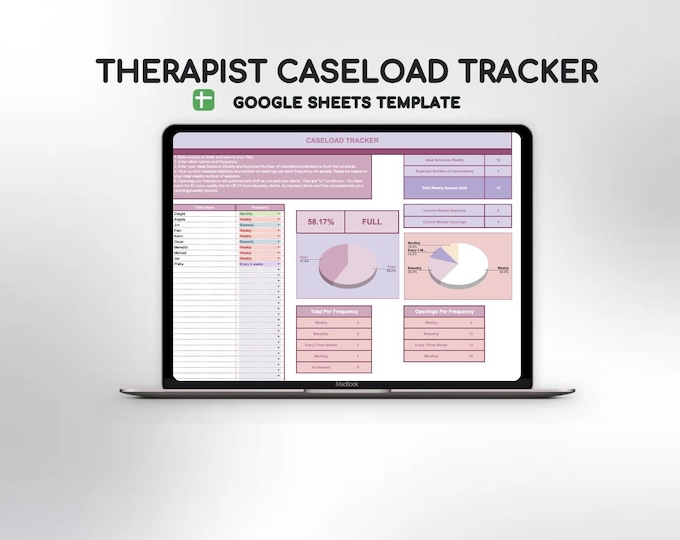 Therapist Caseload Tracker | Session Management Tool | Small Business ...