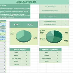 Therapist Caseload Tracker | Session Management Tool | Small Business ...