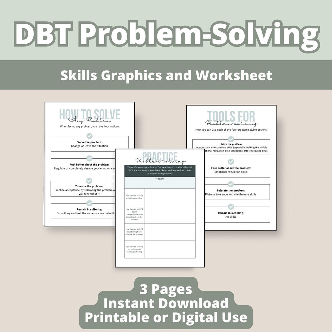 DBT Skills Worksheets, Emotional Regulation Tools, Therapy Worksheets ...