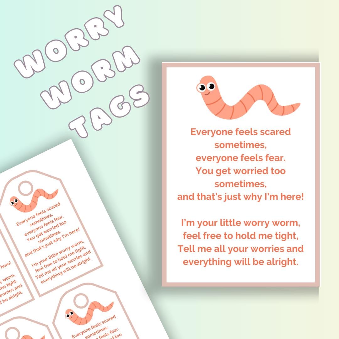 Printable Worry Worm Gift Tags & Cards – Crochet Project Companion ...