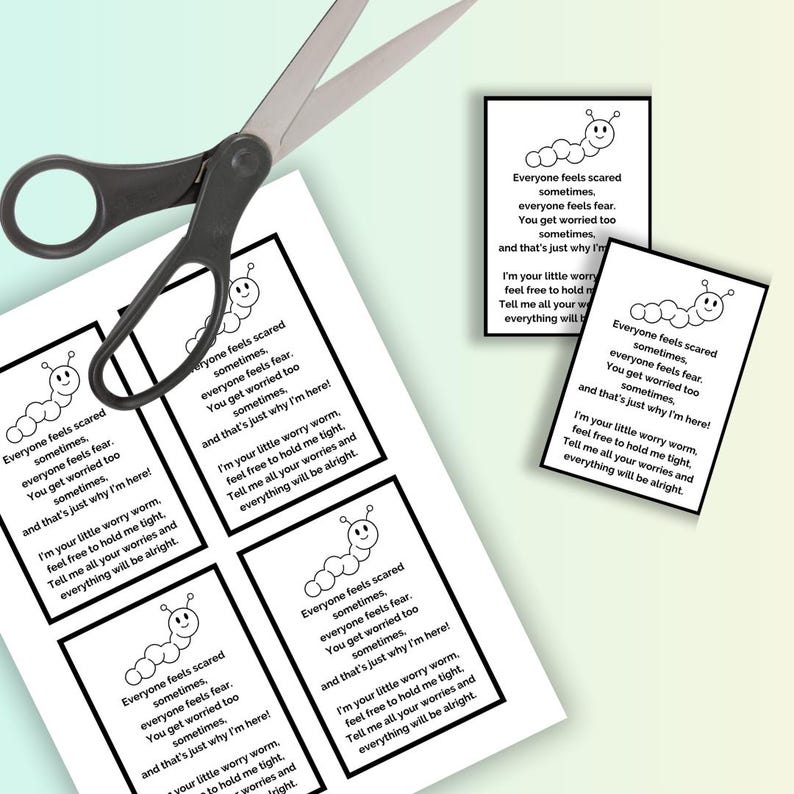 Printable Worry Worm Gift Tags & Cards – Crochet Project Companion ...