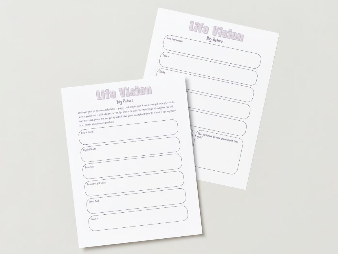 DBT Life Vision Worksheet | Printable Therapy Worksheet, DBT Coping ...