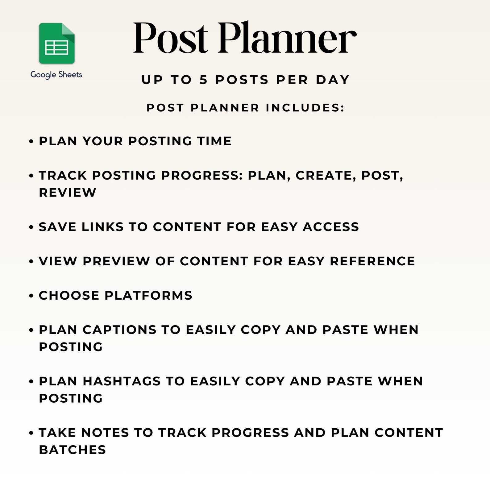 Google Sheets Social Media Content Calendar, Yearly Planning Template ...