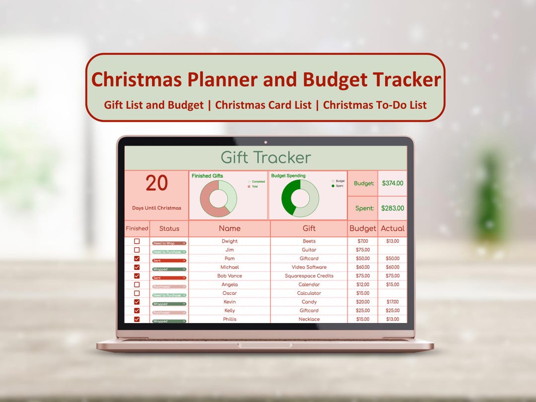 Ultimate Christmas Checklist Google Sheets, Christmas Tracker ...
