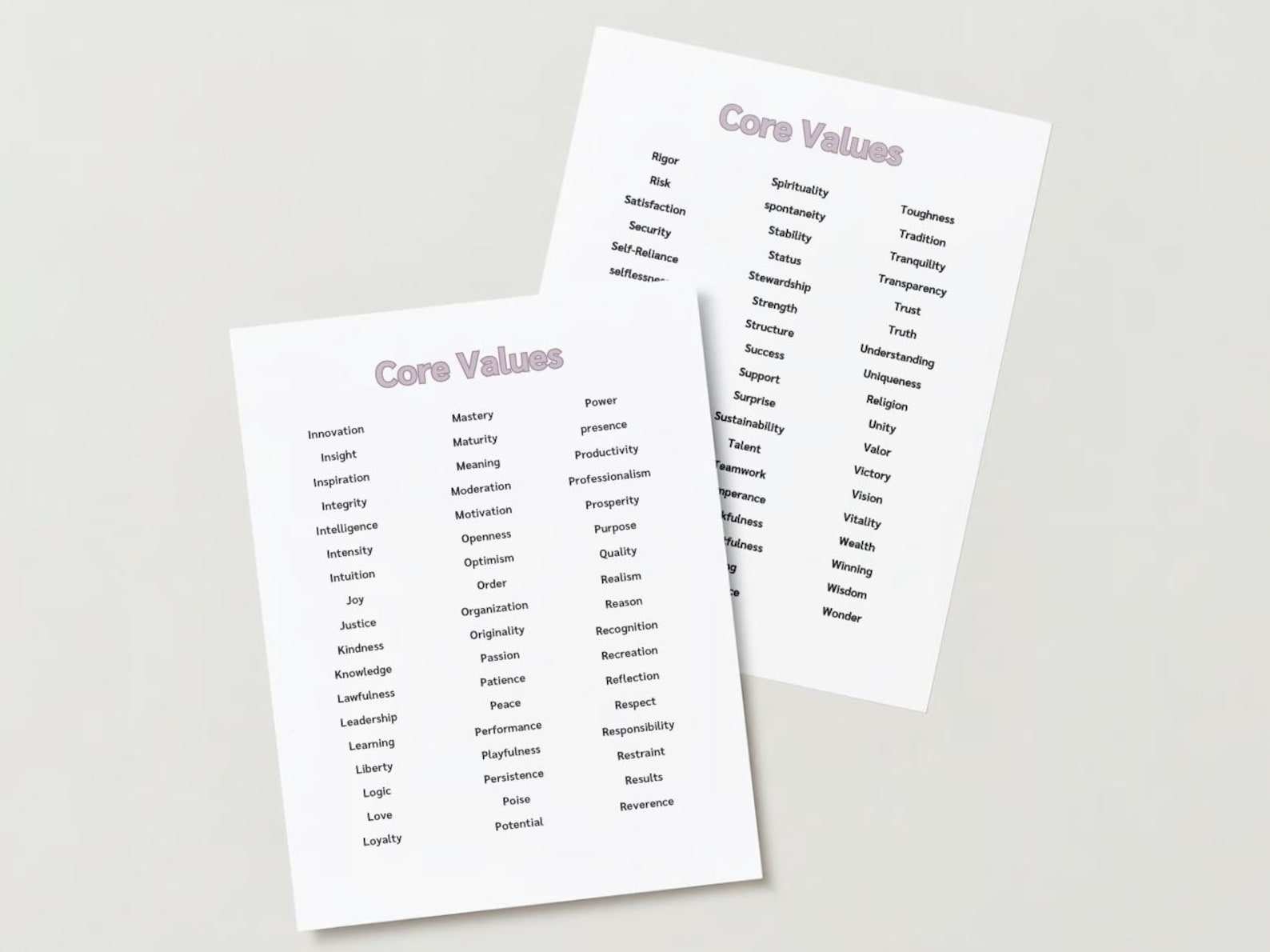 Core Values List | Therapy Printables, DBT, CBT, IFS & Emdr, Printable ...
