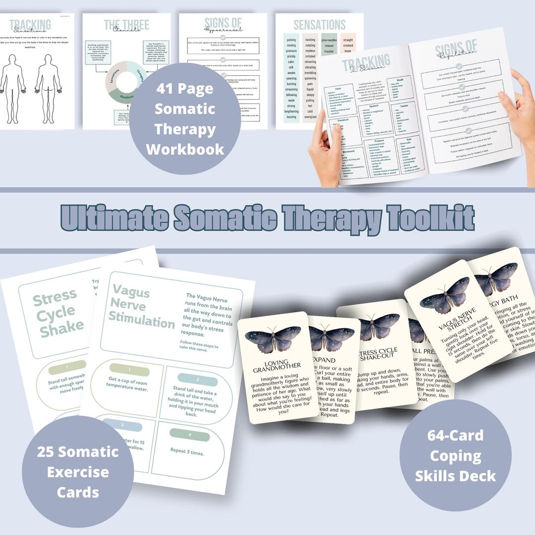 Somatic Therapy Bundle | Emotional Regulation Worksheets, Nervous ...