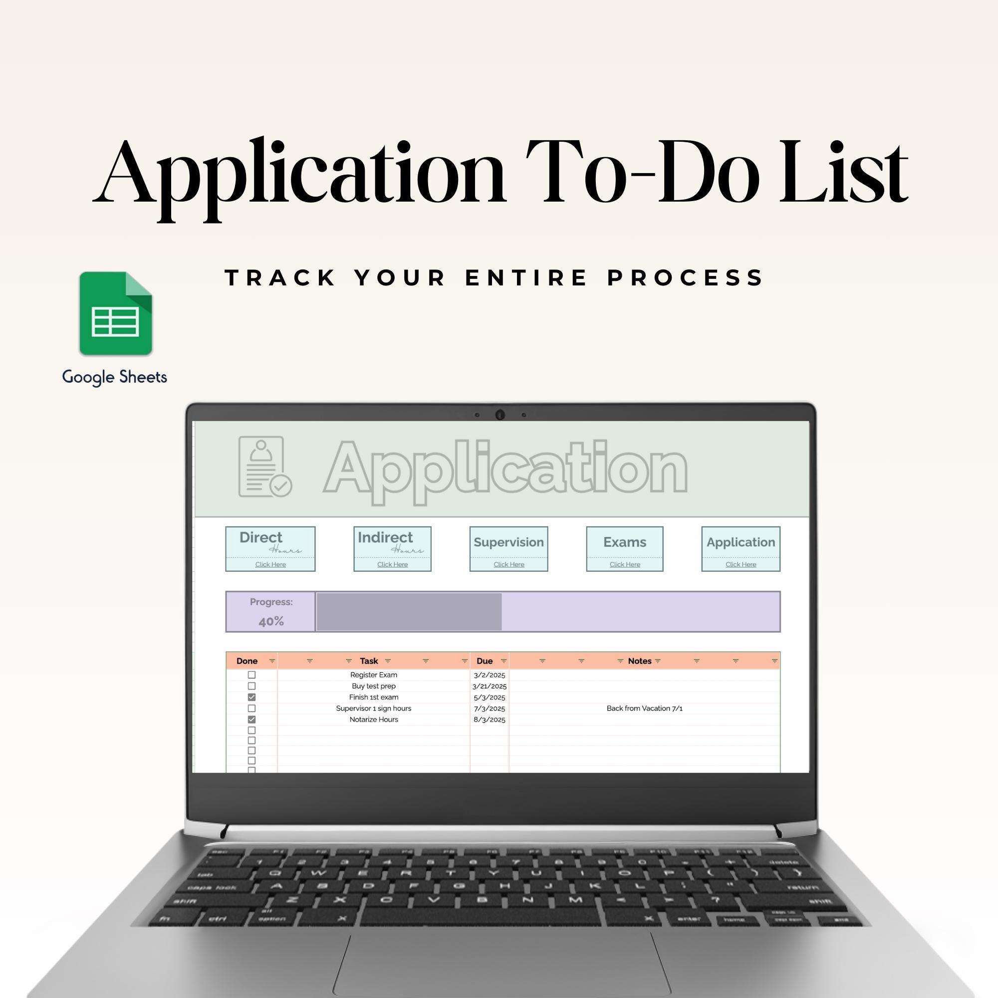 Therapist Licensure and Internship Tracker, Digital Hours Log, Google ...