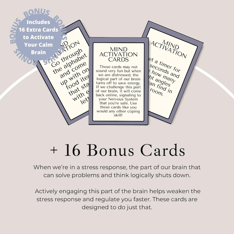 Somatic Therapy Cards - Coping Skills for Anxiety - Nervous System ...