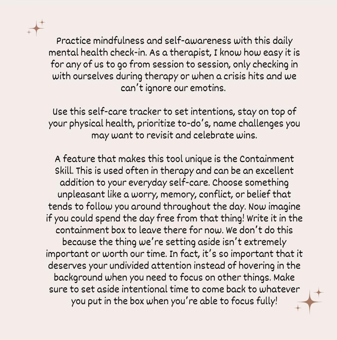 Digital Daily Self Care Check in | Goodnotes Therapy Journal Mental ...