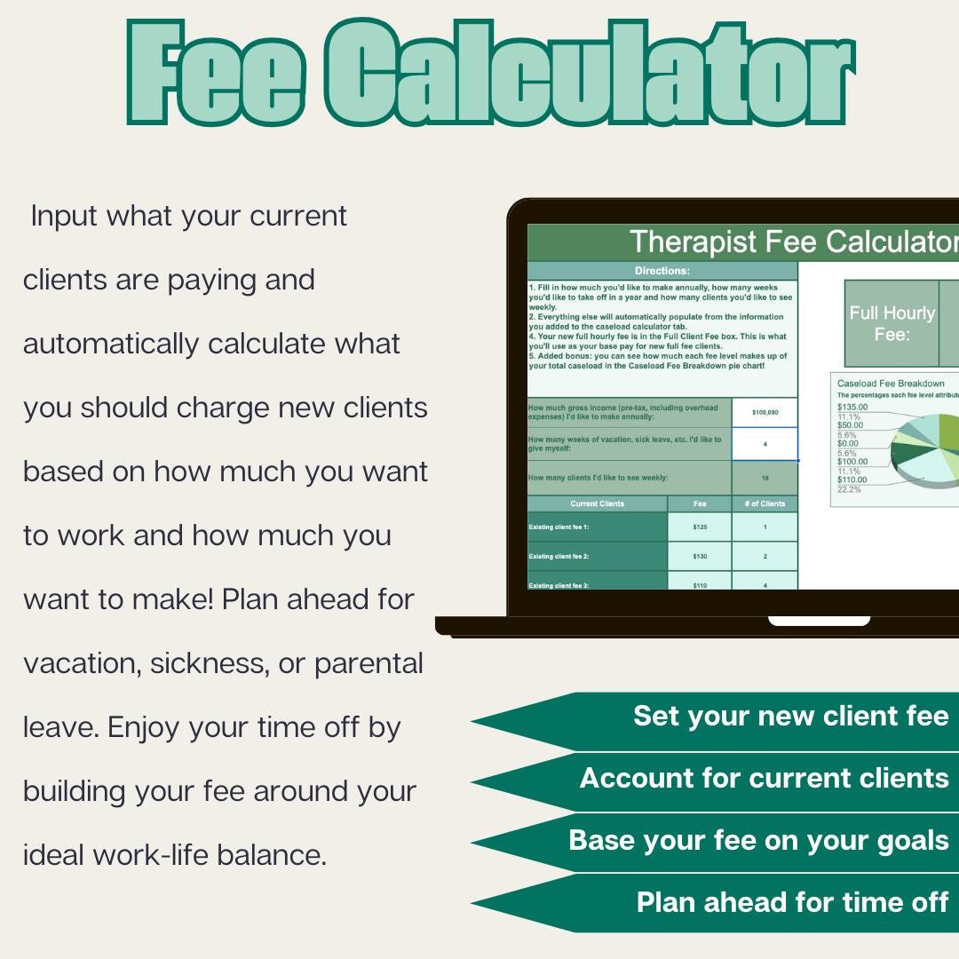 Therapist Caseload Tracker | Bundle for Private Practice | Session ...