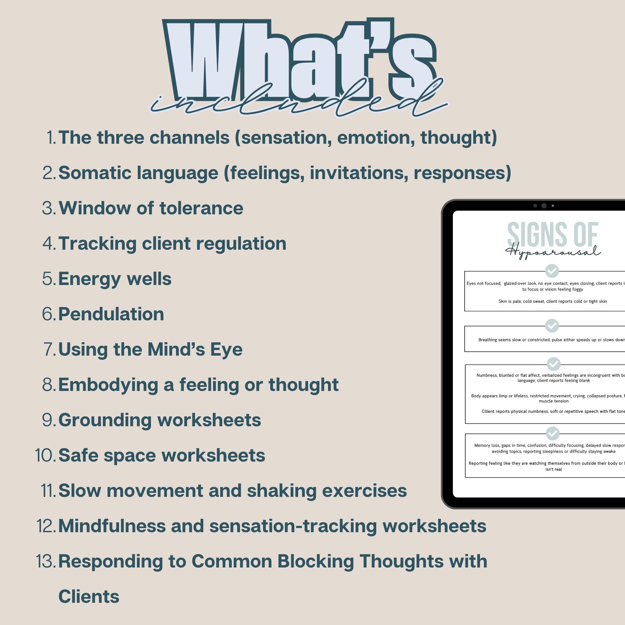 Somatic Therapy Workbook Bundle - Emotional Regulation Tools, Coping ...