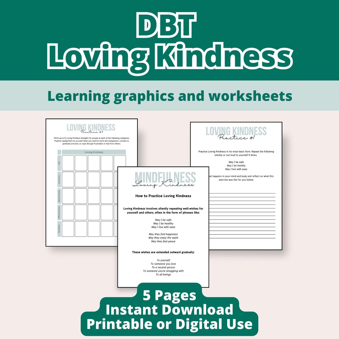 DBT Skills Worksheets Bundle, Therapy Tools for Emotional Regulation ...