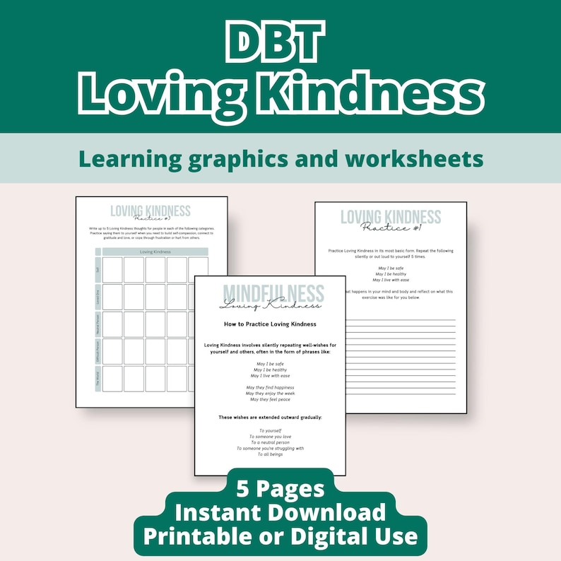 DBT Skills Worksheets Bundle, Therapy Tools for Emotional Regulation ...