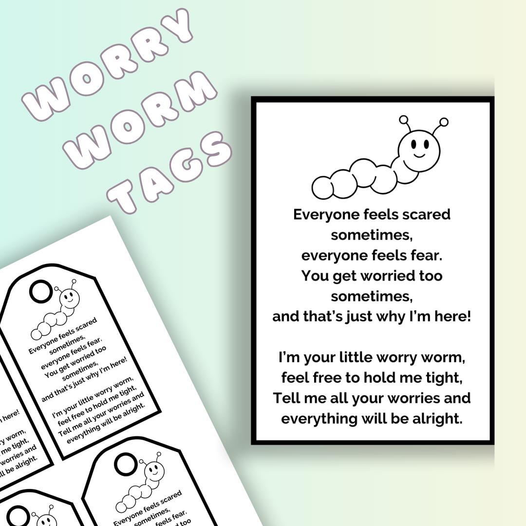 Printable Worry Worm Gift Tags & Cards – Crochet Project Companion ...
