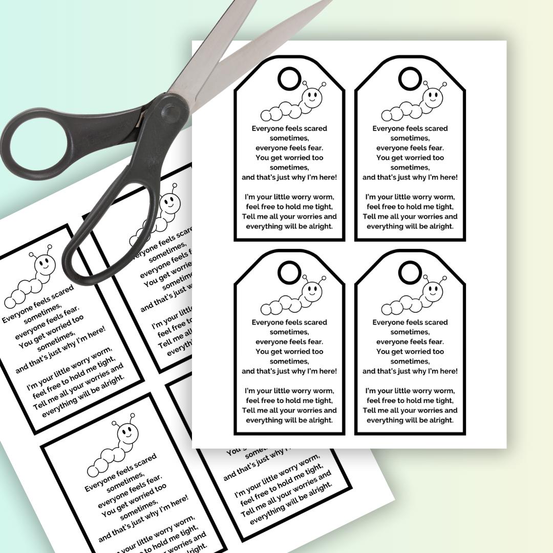 Printable Worry Worm Gift Tags & Cards – Crochet Project Companion ...