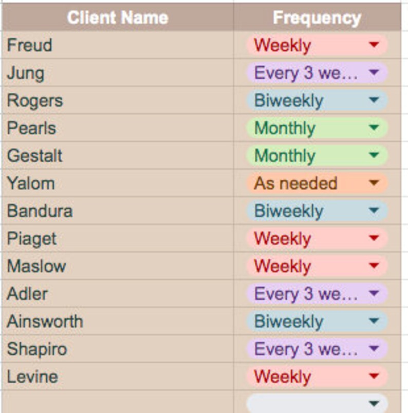 Therapist Caseload Tracker | Session Management Tool | Small Business ...