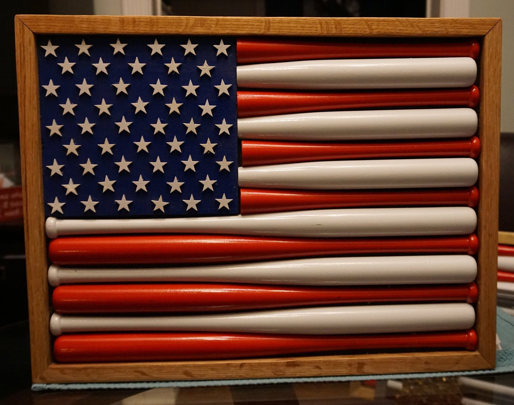 Baseball Bat American Flag - Old Glory - Etsy