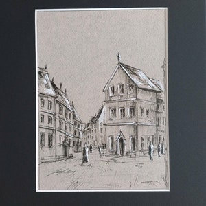 Old Town - INK Original Drawing - Etsy