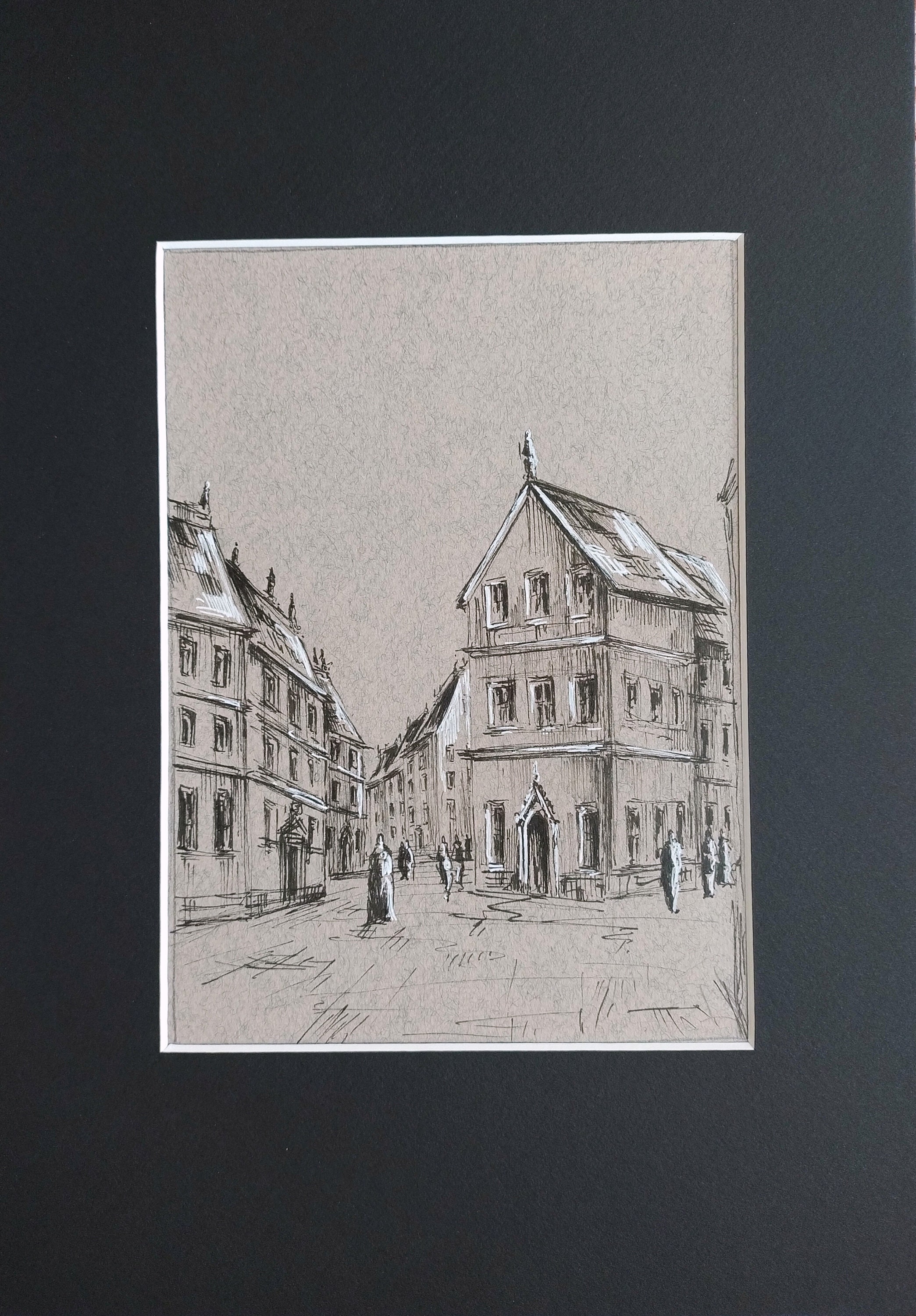 Old Town - INK Original Drawing - Etsy