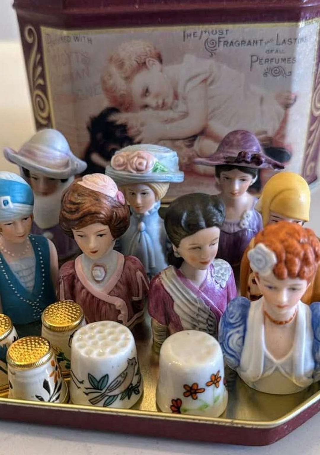 Vintage 1982 Avon Thimbles Set of 8 Plus 8 Additional Collectible Thinbles - Etsy