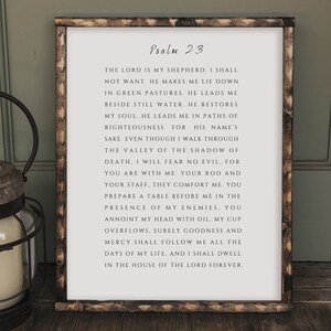 Christian Wall Art, Psalm 23, the Lord is My Shepherd, Museum-quality ...