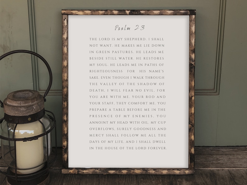 Christian Wall Art, Psalm 23, the Lord is My Shepherd, Museum-quality ...