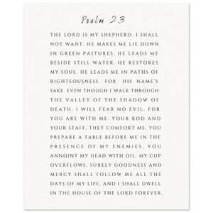 Christian Wall Art, Psalm 23, the Lord is My Shepherd, Museum-quality ...