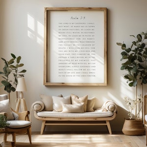 Christian Wall Art, Psalm 23, the Lord is My Shepherd, Museum-quality ...