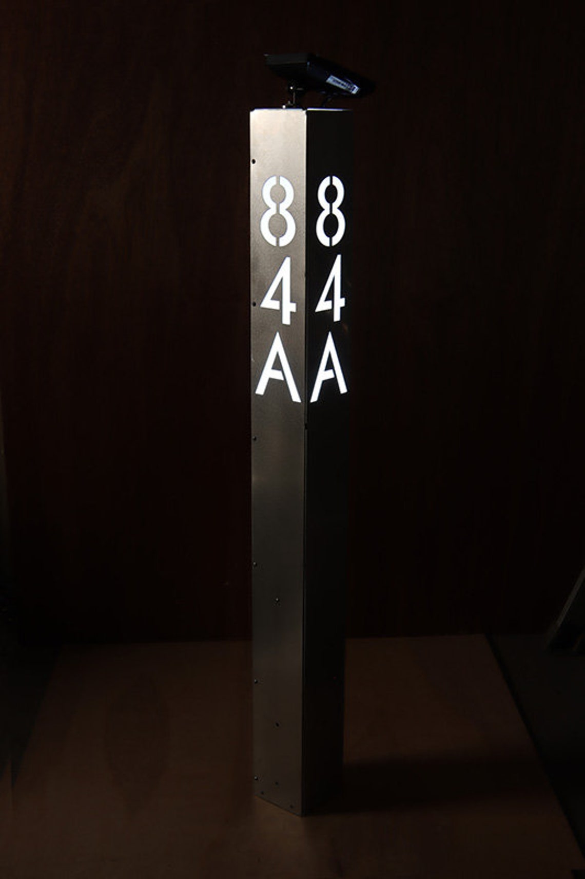 43 Tall Custom Stainless Steel Address Sign Solar | Etsy