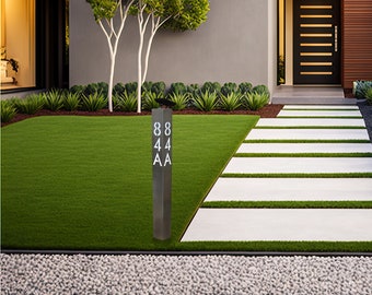 43 Tall Custom Steel Address Sign, Solar Powered LED Lighted. - Etsy