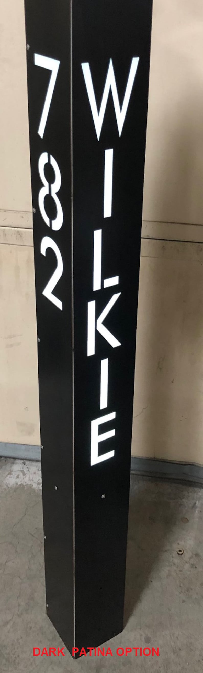 43 Tall Custom Steel Address Sign Solar Powered LED - Etsy