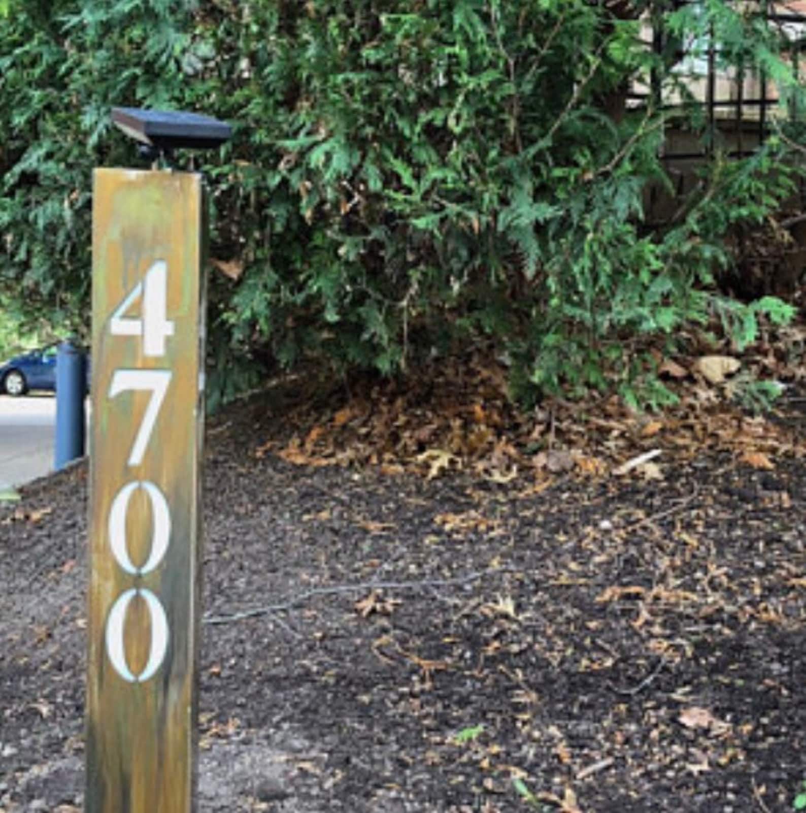 43 Tall Custom Steel Address Sign, Solar Powered LED Lighted. - Etsy