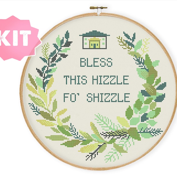 Bless This Hizzle Fo' Shizzle Cross Stitch - Etsy