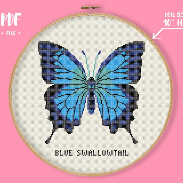 Swallowtail Cross Stitch Pattern - Etsy
