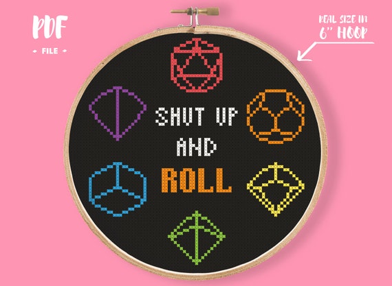 Shut up and Roll Stitch Pattetn Game Needlepoint RPG - Etsy