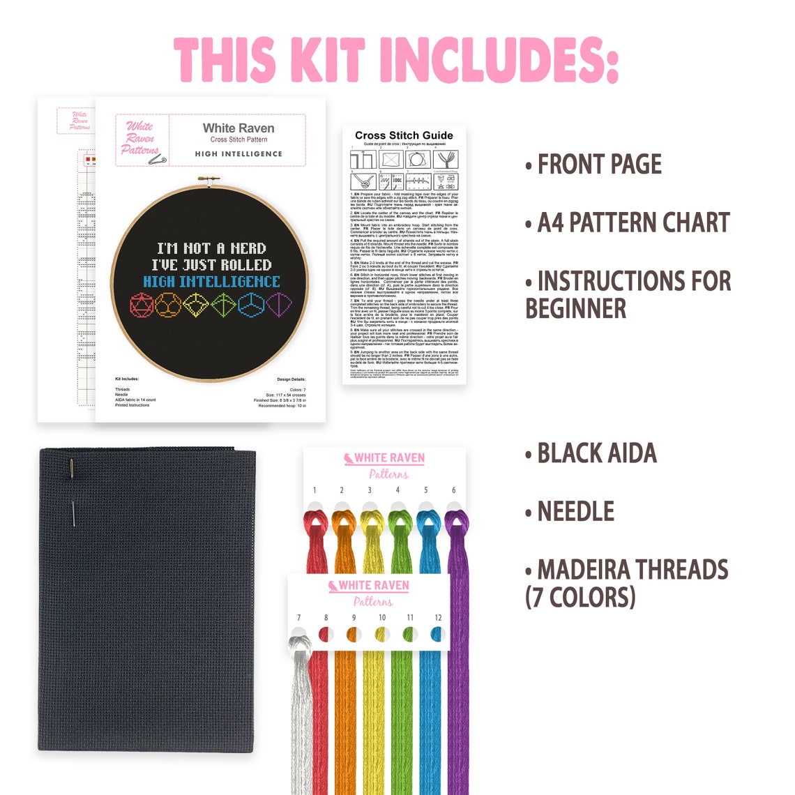 I'm Not Nerd I've Just Rolled High Intelligence Cross - Etsy