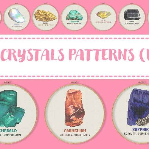 10 Patterns Set Crystals V. 1 Cross Stitch Patterns - Etsy