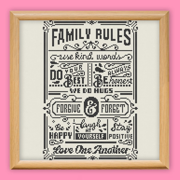 Cross Stitch Family Pattern - Etsy