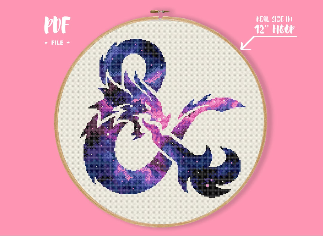 Dnd Silhouette 2 Cross Stitch Pattern, Dungeon and Dragons Embroidery ...