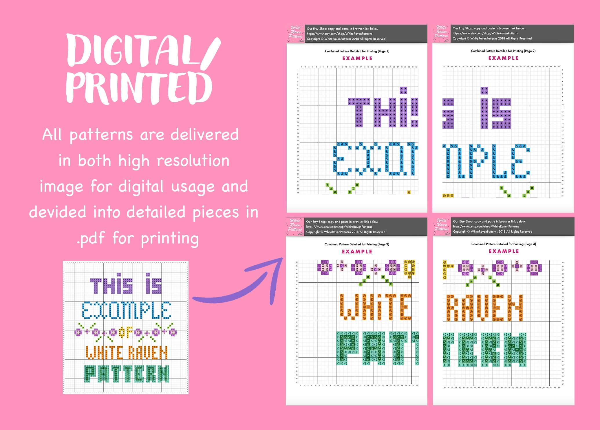 Crystals 2 Cross Stitch Pattern Jewellery Embroidery | Etsy