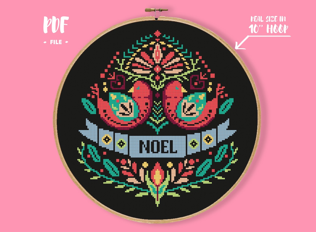 Noel Christmas Cross Stitch Pattern, Holiday Ornaments, December ...