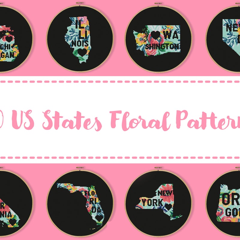 State Cross Stitch - Etsy