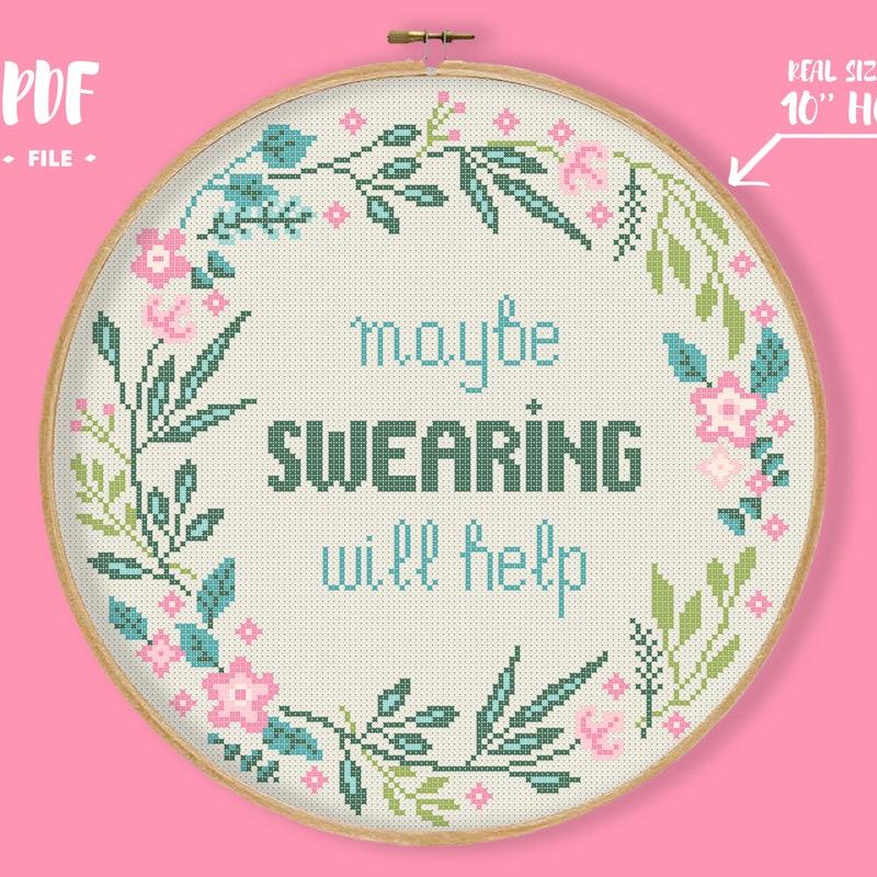Swear Embroidery - Etsy