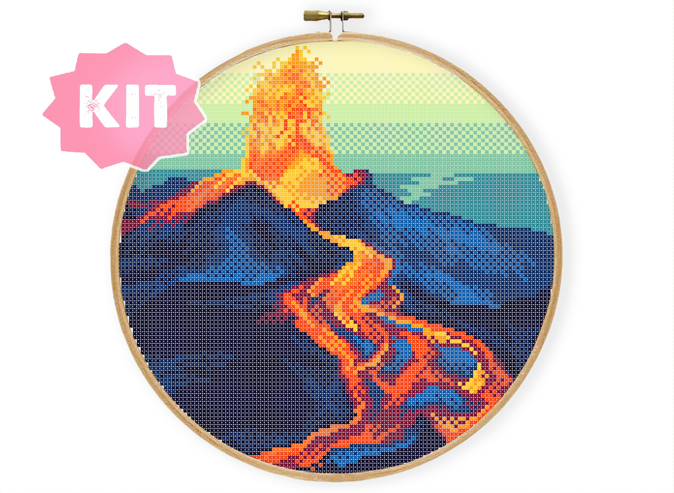 Hawaii Volcanoes National Park Cross Stitch Pattern Nature - Etsy