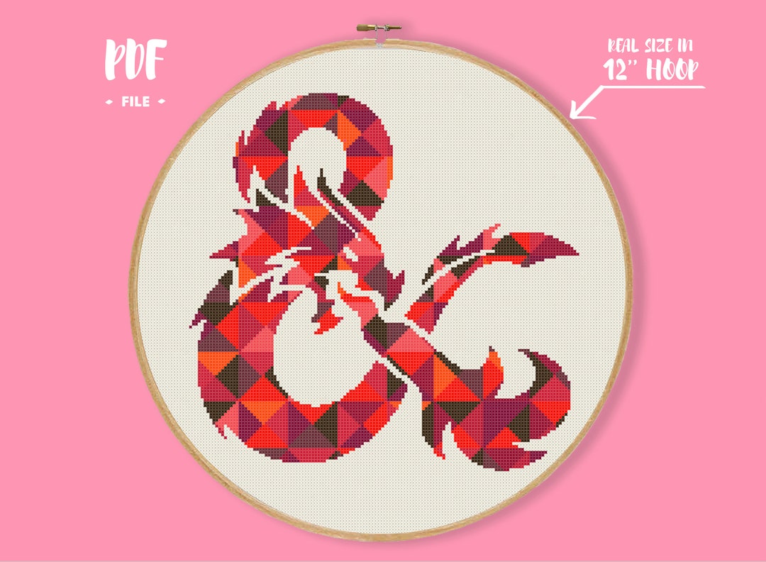 Dnd Silhouette 3 Cross Stitch Pattern, Dungeon and Dragons Embroidery ...