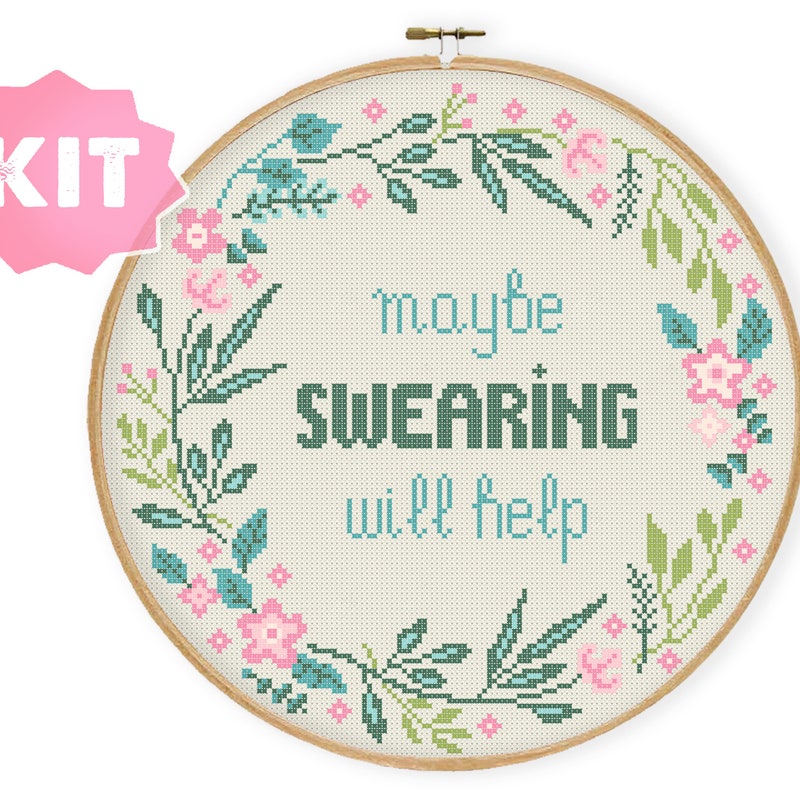 Swear Embroidery - Etsy