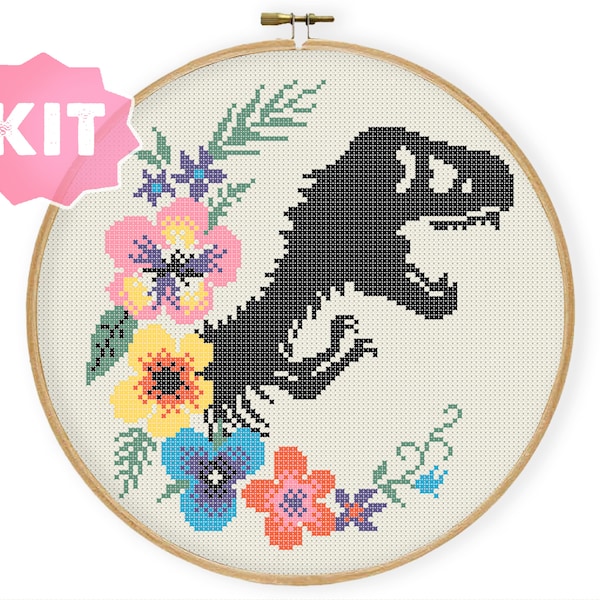 Dino Cross Stitch - Etsy