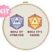 Dnd Dice How It Started Cross Stitch Kit, Dungeons and Dragons ...