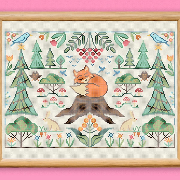 The Primitive Hare Cross Stitch - Etsy